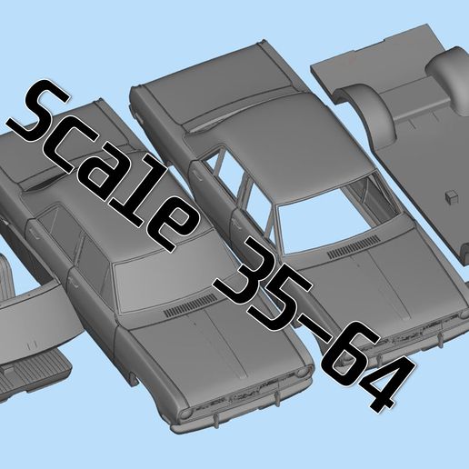 🚪 The 71 Valiant third gen 4 Door in Duel 3D models to print・ 3D File ...
