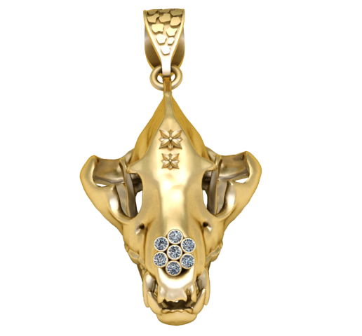 STL file HYENA FACE SKULL PENDANT 3D PRITNABLE MODEL 🐾 (OBJ)・3D ...