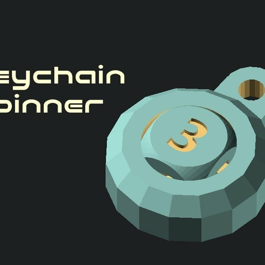 🗝️ Customizable Keychain Dice Spinner・Free STL File for ・Cults