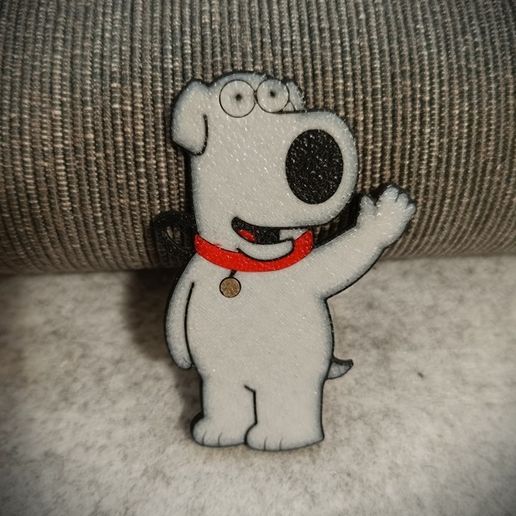 3D file Brian Griffin Keyring: Cynical Charm On-the-Go 🦅 ・3D printer ...
