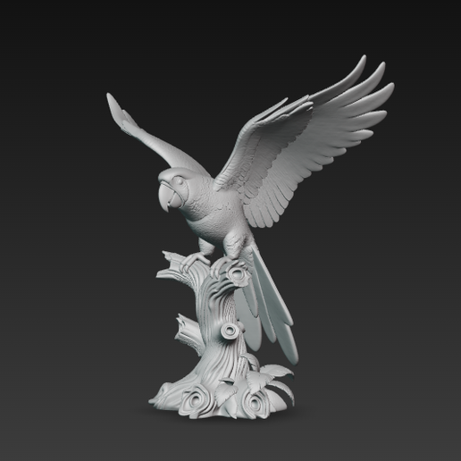 🦜 Flying Macaw Parrot Miniatura | Tropical Jungle Bird Figure 3D ...