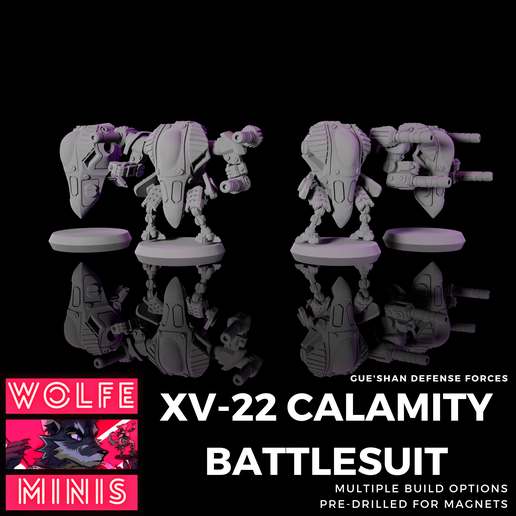 🪖 XV-22 Calamity Battlesuit・ 3D File for ・Cults