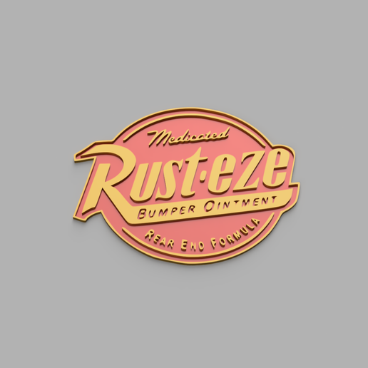 🚩 DISNEY PIXAR ANIMATION - CARS RUSTEZE WALL DECAL・Free STL File for ・Cults