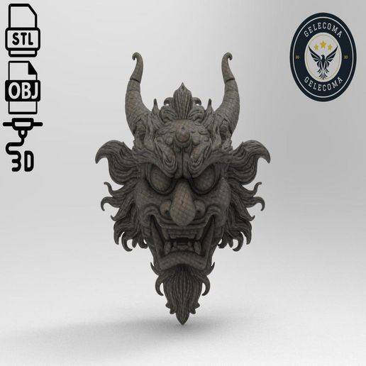 🎨 Tengu Mask 3D Print Model・ 3D File for 3D printing・Cults