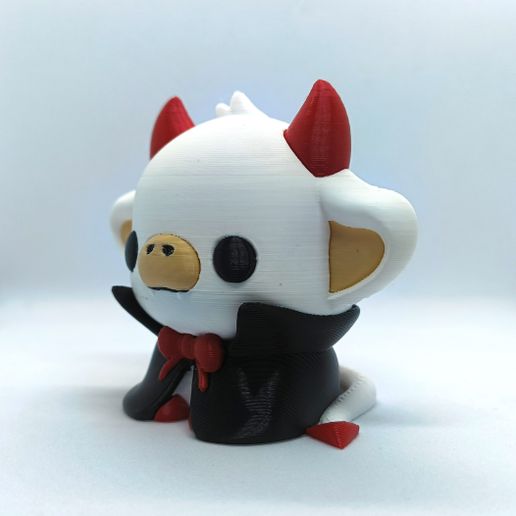 🐄 Kawaii Cow - Dracula・ 3D File for 3D printing・Cults
