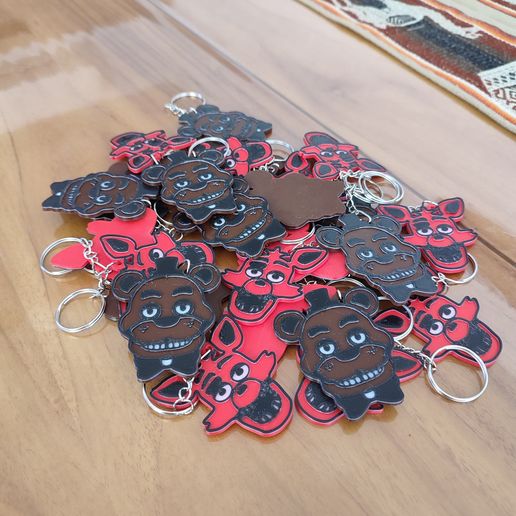 Fichier STL FNAF KEYRINGS (Five Nights at Freddy's) 🤖 ・Modèle à ...