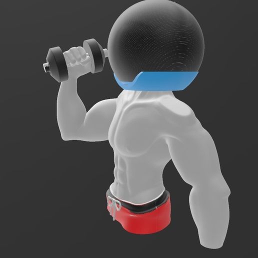 STL file Suporte Alexa Echo Dot 4a e 5a Geração GYM Bodybuilding Biceps ...