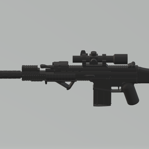 🔫 FN Scar-H for minifigures・ STL File for ・Cults