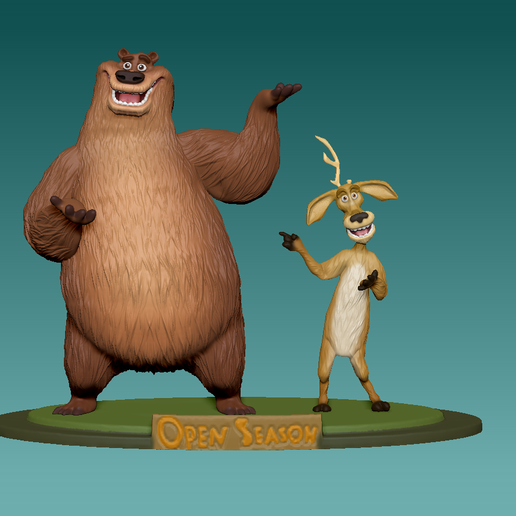 🐻 boog the bear and Elliot the buck from open season cartoon movie ...