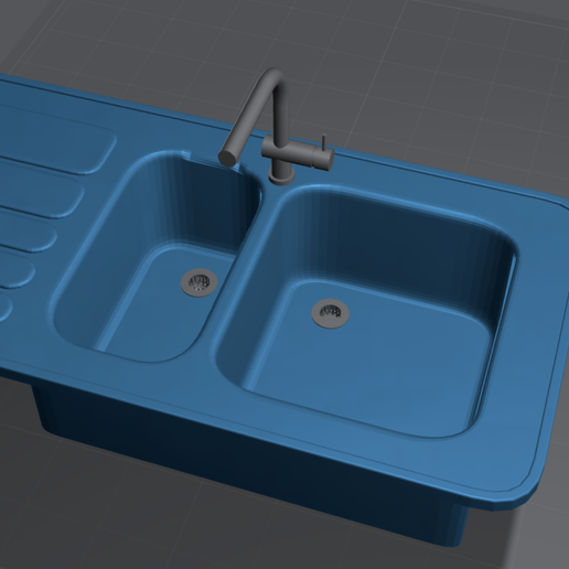 🔪 Miniature sink with faucet・ STL File for 3D printing・Cults