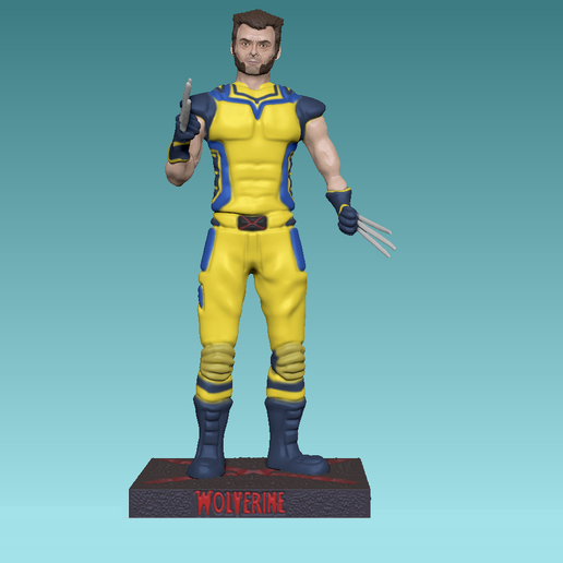 STL file hugh jackman head as logan the wolverine from deadpool and x ...