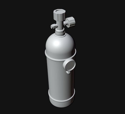 🍾 retro oxygen bottle for diorama garage・ STL File for 3D printing・Cults