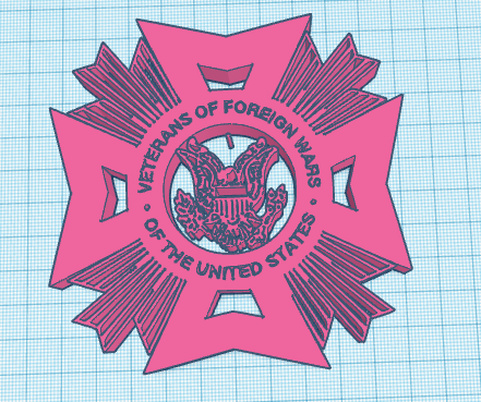 🎨 VFW logo・Free STL File for 3D printing・Cults