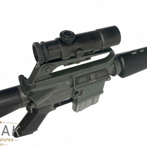 🇻🇳 Early 3x Scope for 1/3 scale M16 Rifle・Free STL File for ・Cults