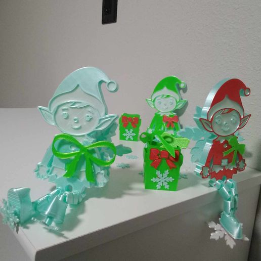 3MF file Articulated Festive Elf on the Shelf 3D Printable Set with ...