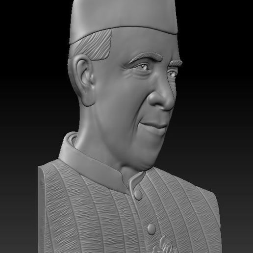 🔑 Jawaharlal Nehru 3d relief for CNC and 3d printing・ STL File for 3D ...