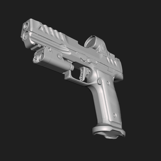 🩻 Walther PDP Match Full Size 5" SF W / SRO & Surefire XC1 Real Size 3D ...