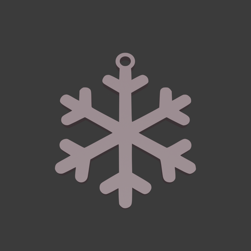 ️ Snowflake Charm – 3D Printable Token・ 3D File for 3D printing・Cults