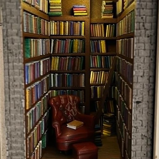 3D printable Book Nook • made with Anycubic Kobra2Max・Cults