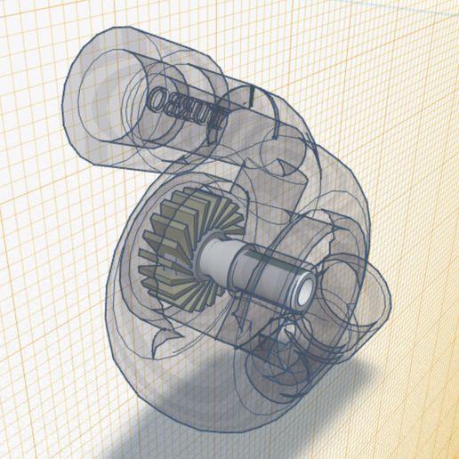 🚗 Turbo Model with Moving Fan・ STL File for ・Cults