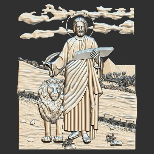 🦁 Saint Mark the Apostle lion 3D Printable model cnc 3D print model・ 3D File for 3D printing and ...