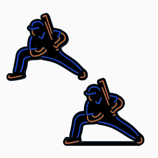 ⚾ 2x NY METS STRIKER Logo Display by MANIACMANCAVE3D・Бесплатный STL для ...