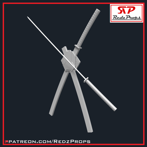 3D file Deadpool 1 Katana & Scabbard Cosplay Prop 🖨️ ・3D printing model ...