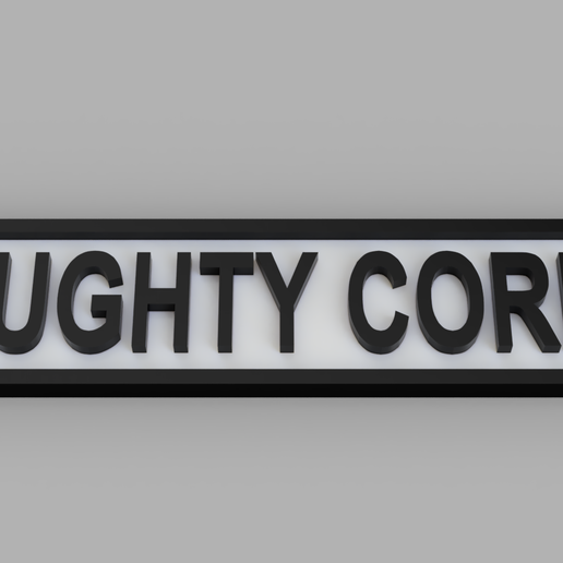 3MF file Naughty Corner Road Sign 🎨 ・3D print model to download・Cults