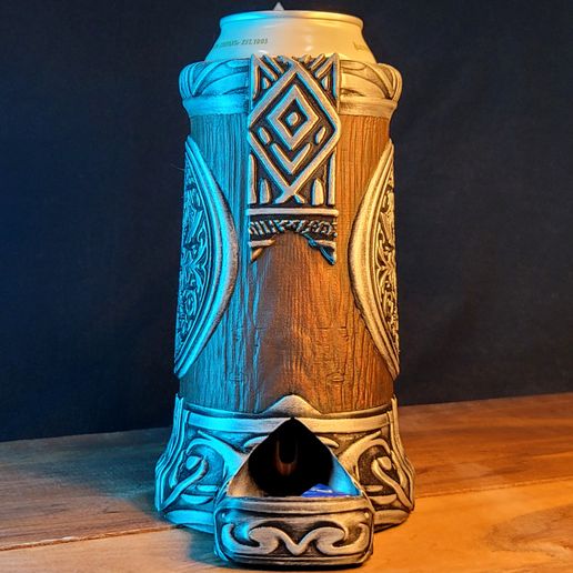 STL file 12oz Viking Forged Can Cozy Dice Tower 🥫 (3MF)・3D print design ...