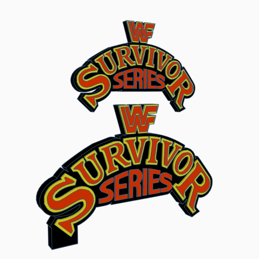 🤼 2x WWF SURVIVOR SERIES (Classic WWE) Logo Display by MANIACMANCAVE3D ...