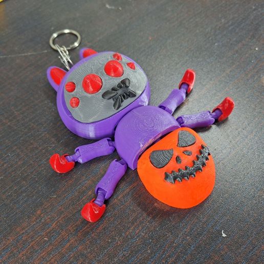 🎃 Halloween spider labubu Keychain・ 3D File for 3D printing・Cults