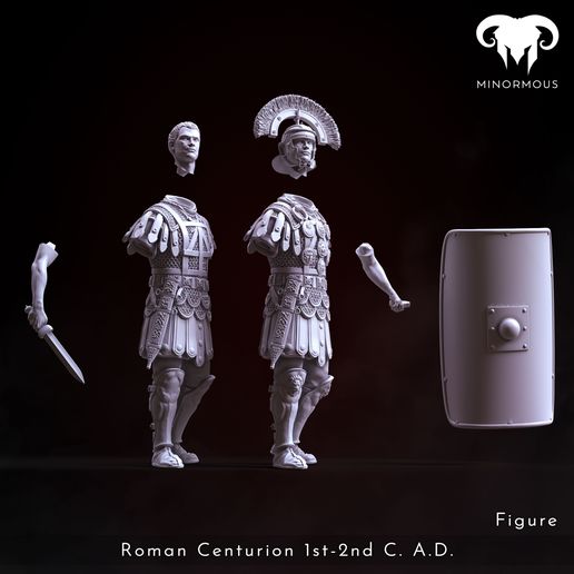 👤 Figure - Roman Centurion 1st-2nd C. A.D. Bravery and Valor!・ 3D File ...
