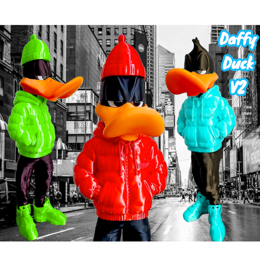 🦆 Urban Style Daffy Duck・ STL File for 3D printing・Cults