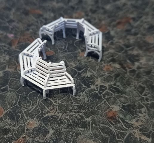 💺 HO Scale Round bench seat・ STL File for 3D printing・Cults
