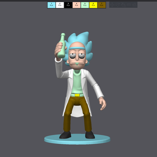 🧸 Rick Sanchez Galactic Wreck Edition AMS Ready・ 3MF File for 3D ...