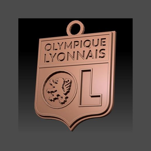 3D file Ligue 1 Olympique Lyonnais badge Printable and Renderable 📛 ・3D ...