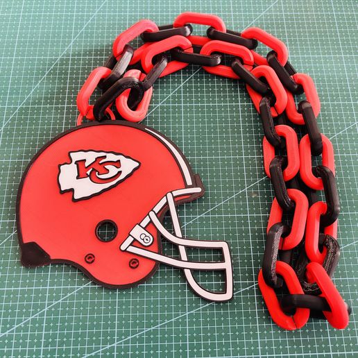 🏙️ KANSAS CITY CHIEFS NFL HELMET CHAIN・ STL File for 3D printing・Cults
