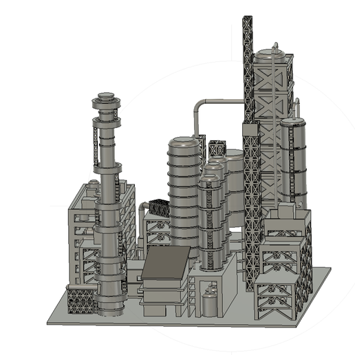 🌆 Advanced Petrochemical Integrated Refinery 3d model・ STL File for 3D ...