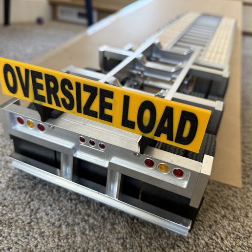 🚐 Oversize Load Sign for RC4WD Lowboy Trailer・ STL File for 3D printing ...