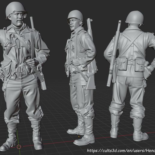 🫡 Soldier 03・ STL File for 3D printing・Cults