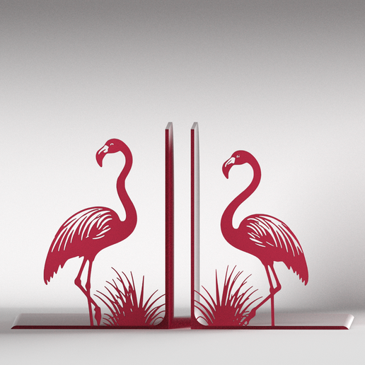 📚 Flamingos Bookends・ STL File for 3D printing・Cults
