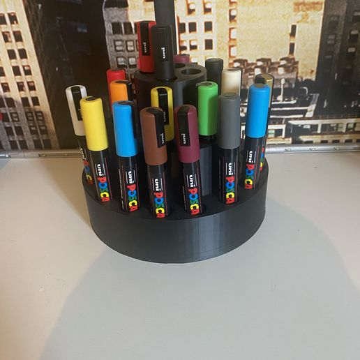 STL file HOLDER POSCA 💭 ・Model to download and 3D print・Cults