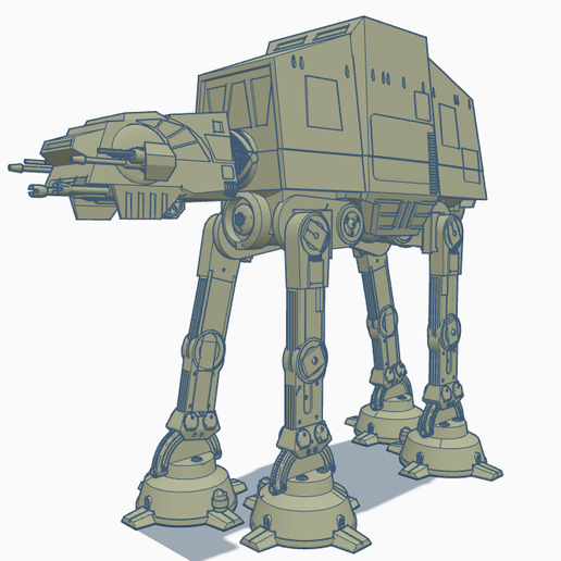 🌨️ All Terrain Armored Transport (AT-AT) Easy Print・Free 3D File for ・Cults