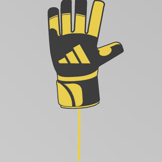 STL file Adidas Goalkeeper Glove / Goalkeeper Glove Cake Topper Topper ...