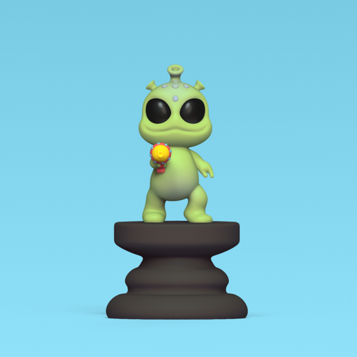 🛰 Space Chess - Warrior Alien - Pawn・ 3D File for ・Cults