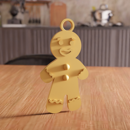 👨 Gingerbread Man Ornament STL File - 202・ STL File for 3D printing・Cults