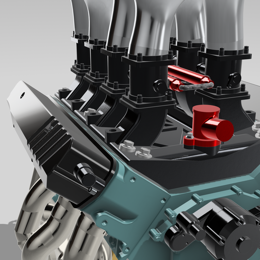 🏎️ Holden 304 ITB Injected Engine 3x stack styles・ STL File for 3D ...