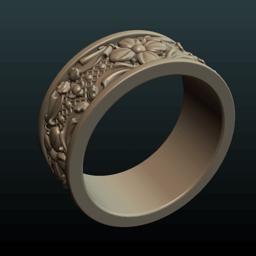 STL file Flower Ring 💐 (OBJ)・Model to download and 3D print・Cults