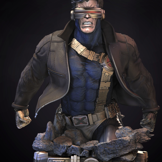 👤 x-man Cyclops Bust 295mm・Free 3D File for 3D printing・Cults