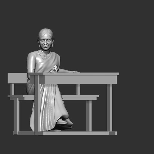 🧑‍🏫 Teacher on table・ STL File for 3D printing・Cults